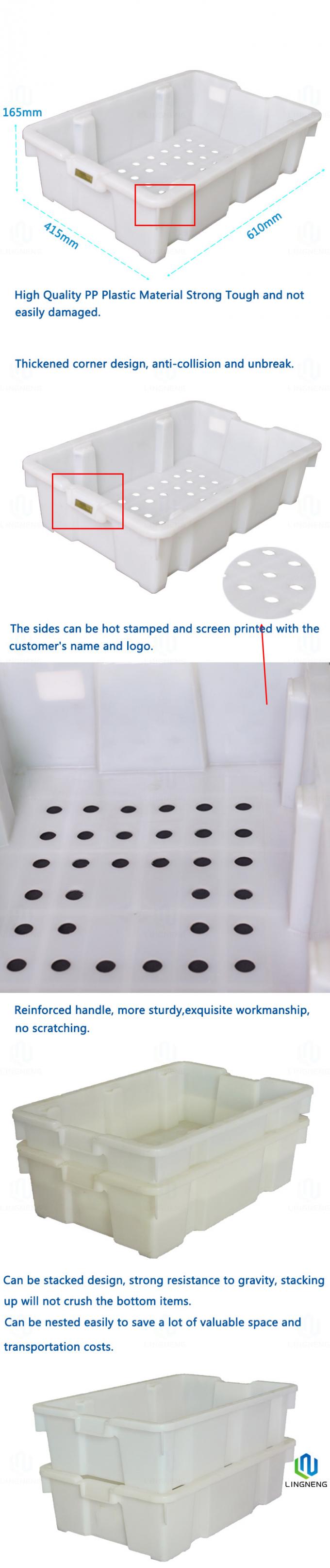 Frozen Plastic Food Crates Stackable Nestable Plastic Fruit & Vegetable ...