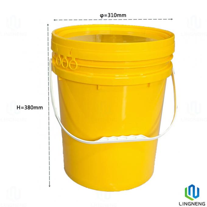 18L Waterproof Food Grade Plastic 5 Gallon Buckets With Handle